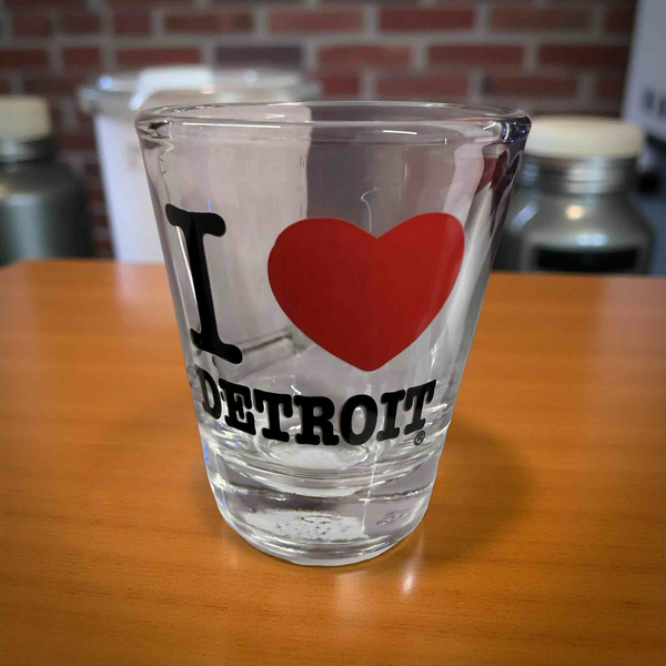 I Love Detroit Shot Glass – All Things Marketplace